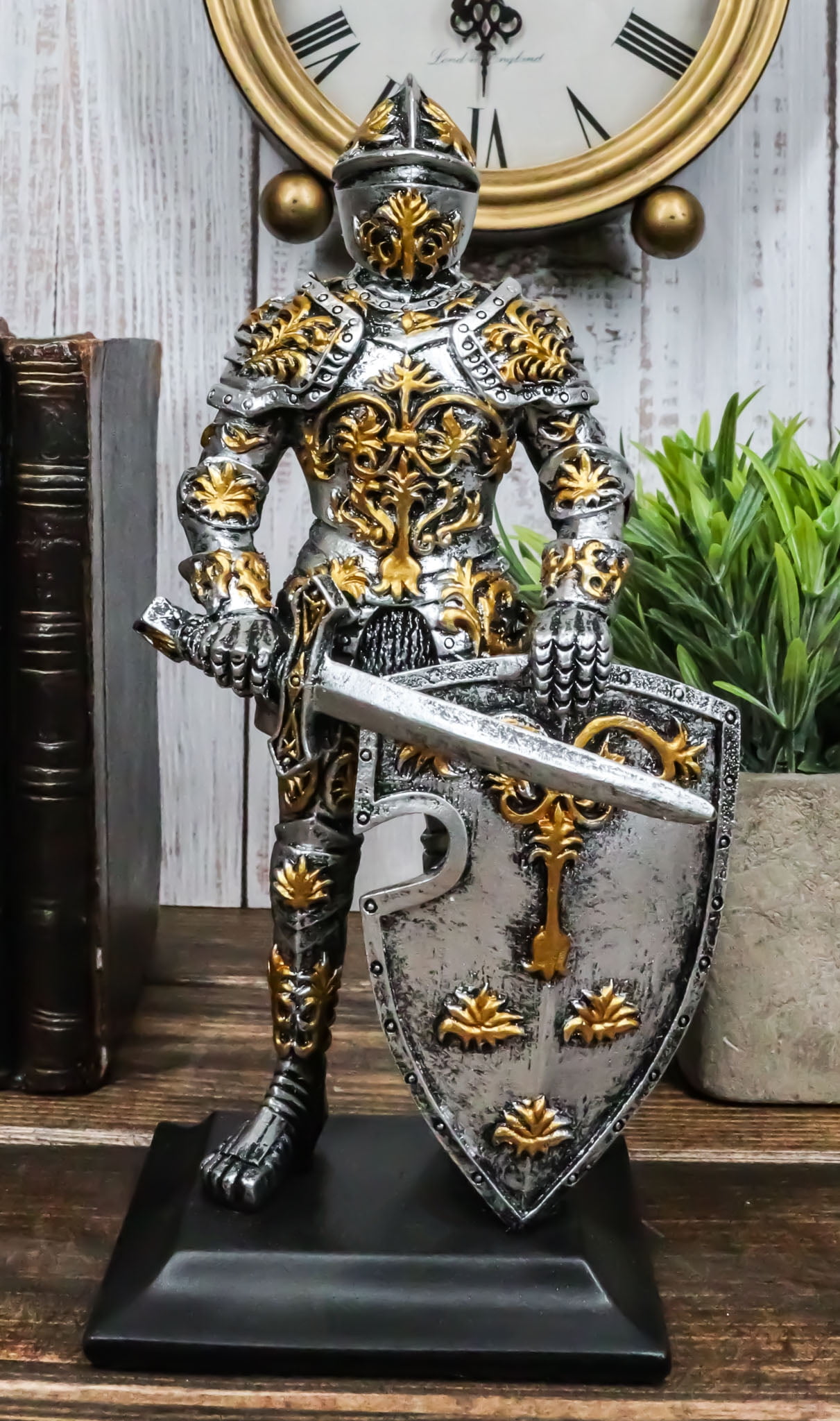Medieval Swordsman Roccoco Italian Knight Figurine 8" Suit of Armor ...