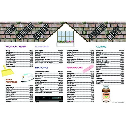 Department Store Math Extra Price Lists 6 - Walmart.com