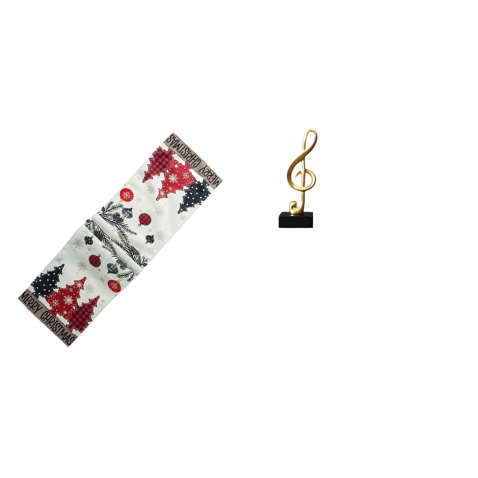 Click here for Siruishop Festive Table Runner With Music Note Scu... prices