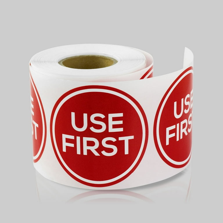 Use First Stickers (2 Inch, 300 Stickers Per Roll, Red, 10, 48% OFF