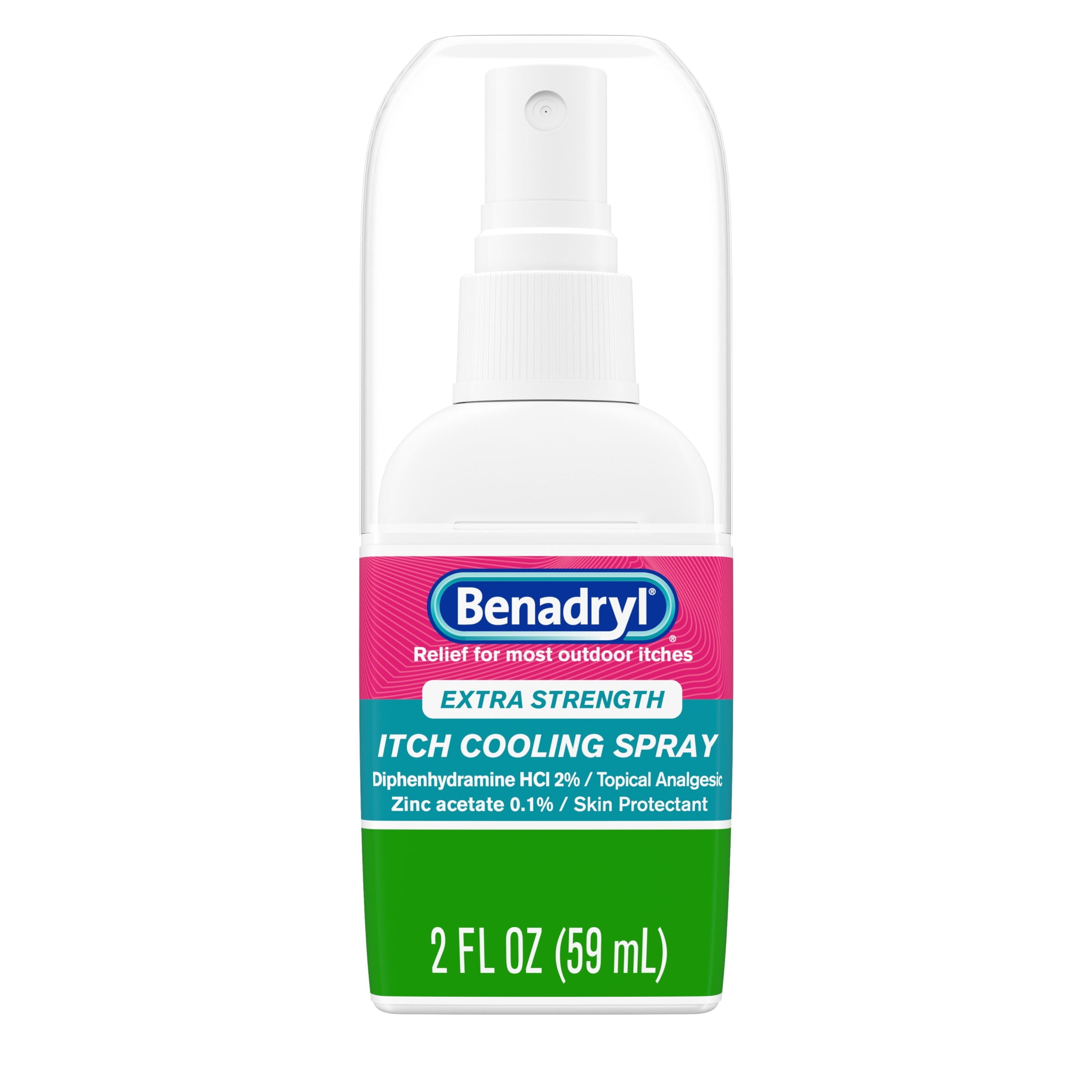 Benadryl Extra Strength Anti-Itch Cooling Spray, Travel Size, 2 fl. oz ...