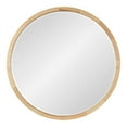 Kate and Laurel McLean Mid-Century Wood Framed Wall Mirror, 24 inch Diameter, Natural ...