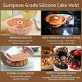 2 Pack Silicone Bundt Cake Pan Nonstick,10 Inch, Silicone Cake Molds ...