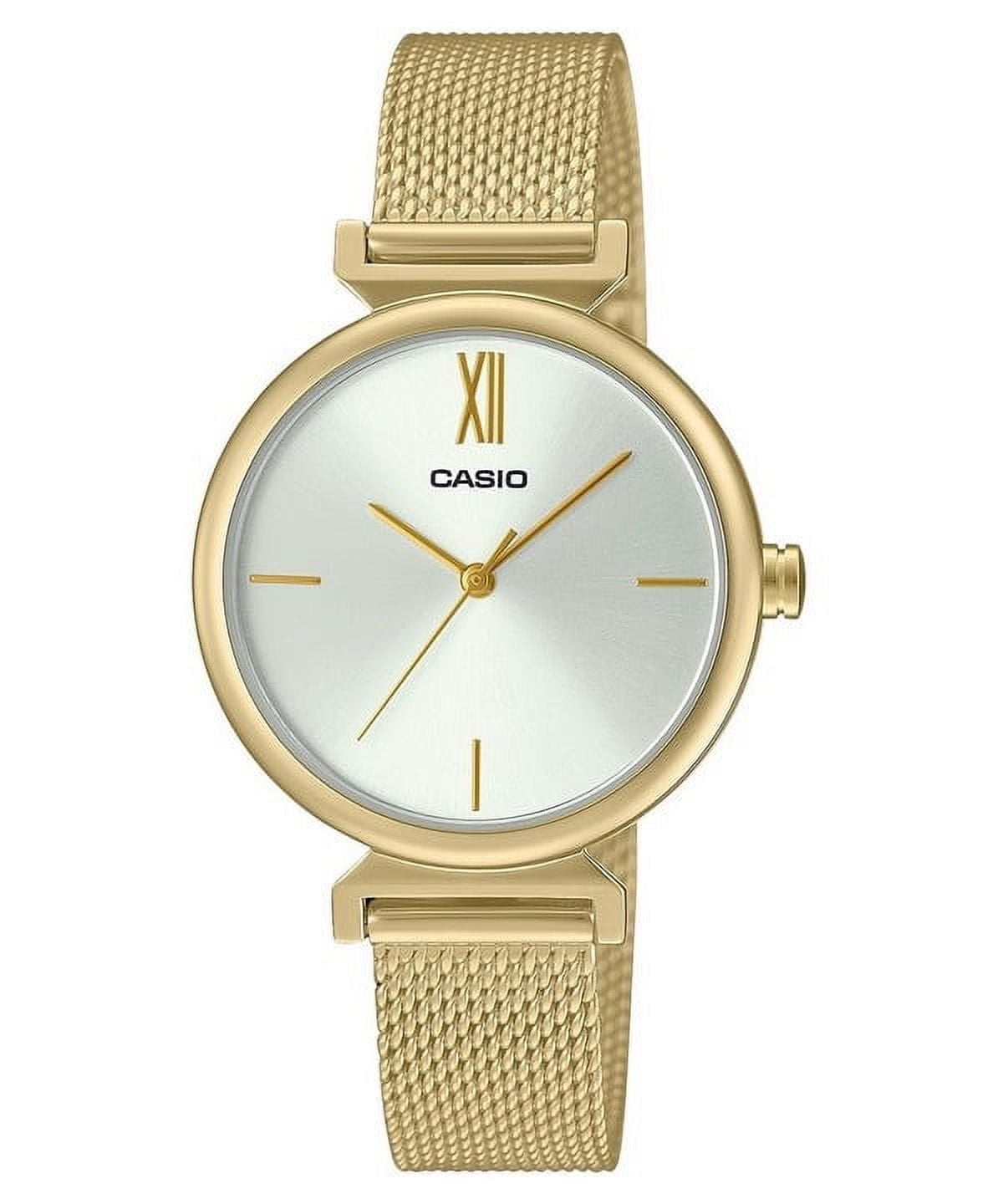 Casio Analog Gold Tone Stainless Steel White Dial Quartz LTP-2024VMG-7C ...