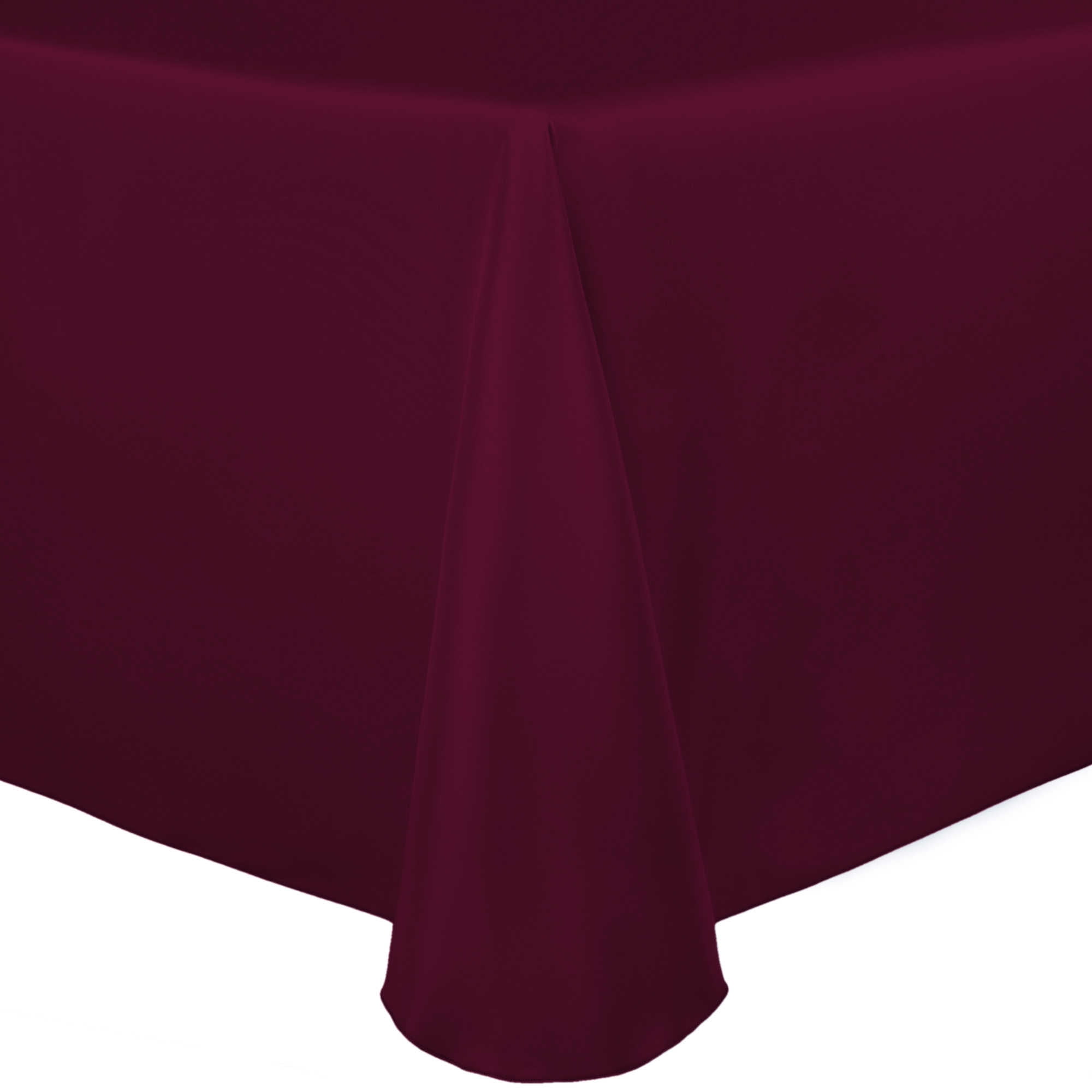 Ultimate Textile Satin 52 x 70-Inch Oval Tablecloth Burgundy Red ...