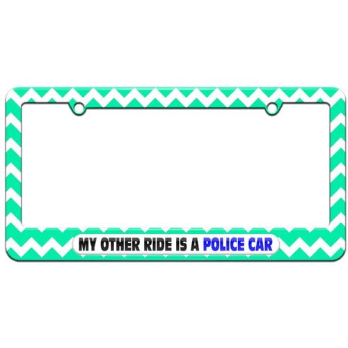 My Other Ride Is A Police Car License Plate Tag Frame, Multiple Colors ...