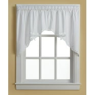 Stacey Ruffled Window Swag Set with Rod Pocket Top - Classic Home Decor ...