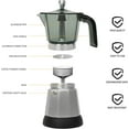 Small 6 Cup Manual Espresso Maker, Cuban Coffee Maker with Detachable ...