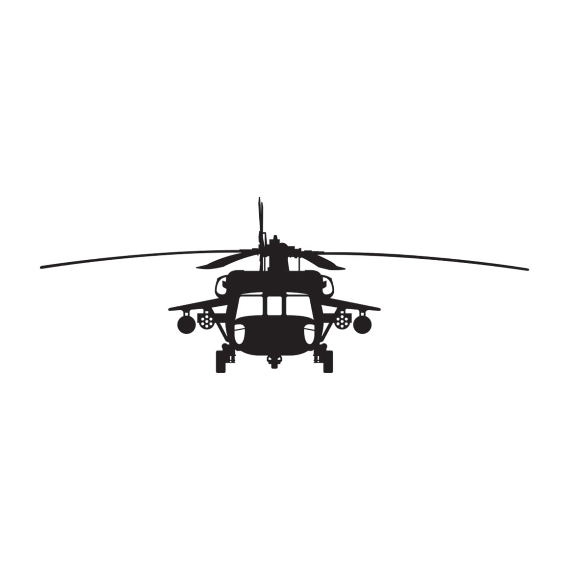 Weaponized UH-60 Blackhawk Sticker Decal Die Cut - Self Adhesive Vinyl ...