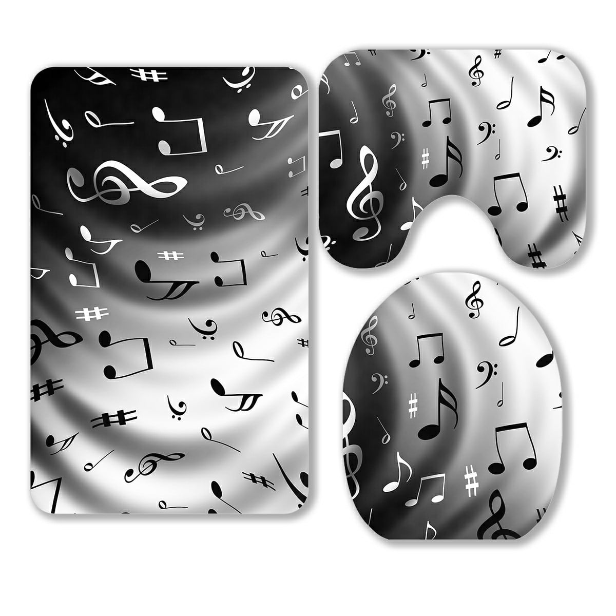 Click here for Erehome Music Notes 3 Piece Bathroom Rugs Set Bath... prices