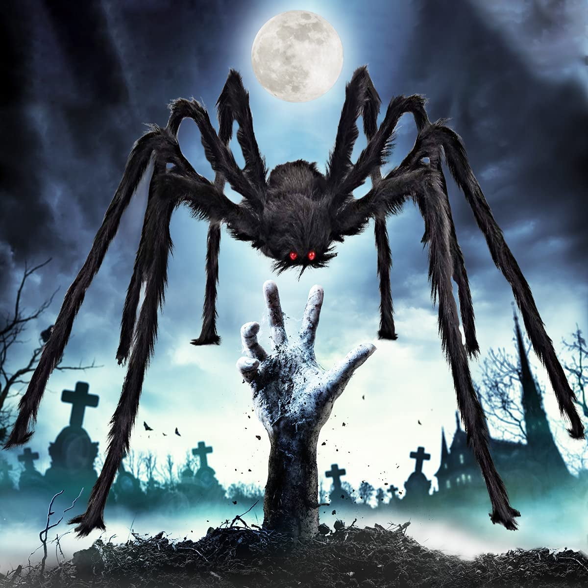Halloween Giant Spider Decorations , Realistic Halloween Spider Props ...