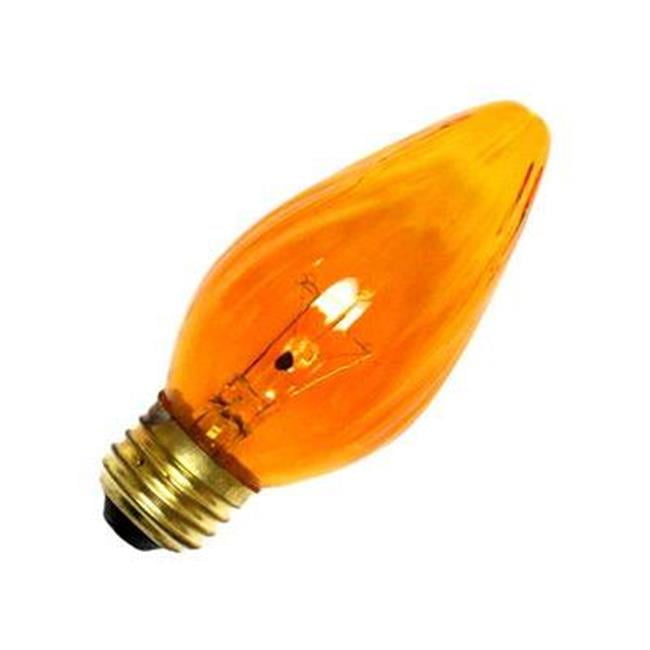 40 Watt 130 Volt F15 Standard Base Fiesta Decorative Light Bulb - Amber ...