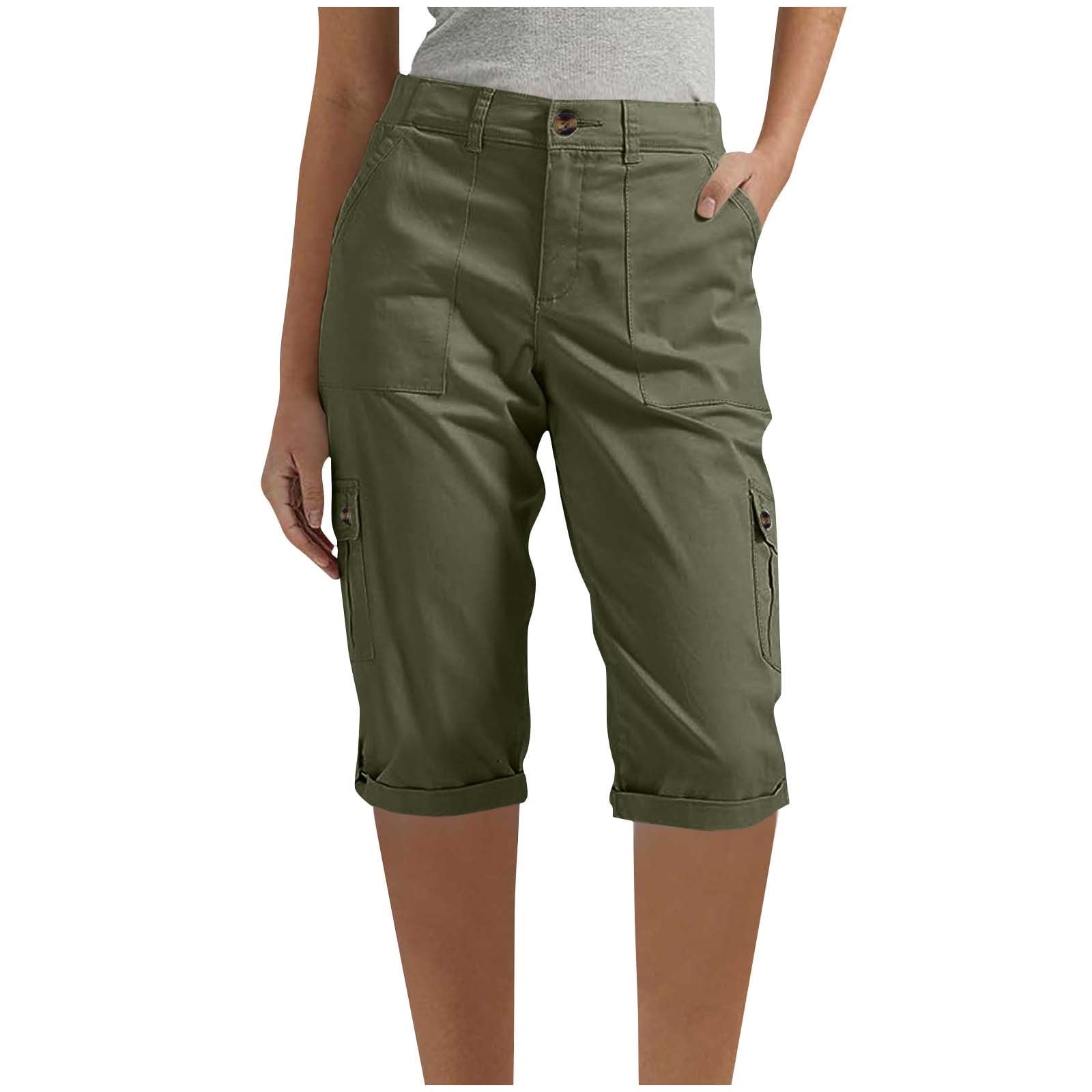Click here for Diufon Womens Cargo Shorts Casual Button High Wais... prices