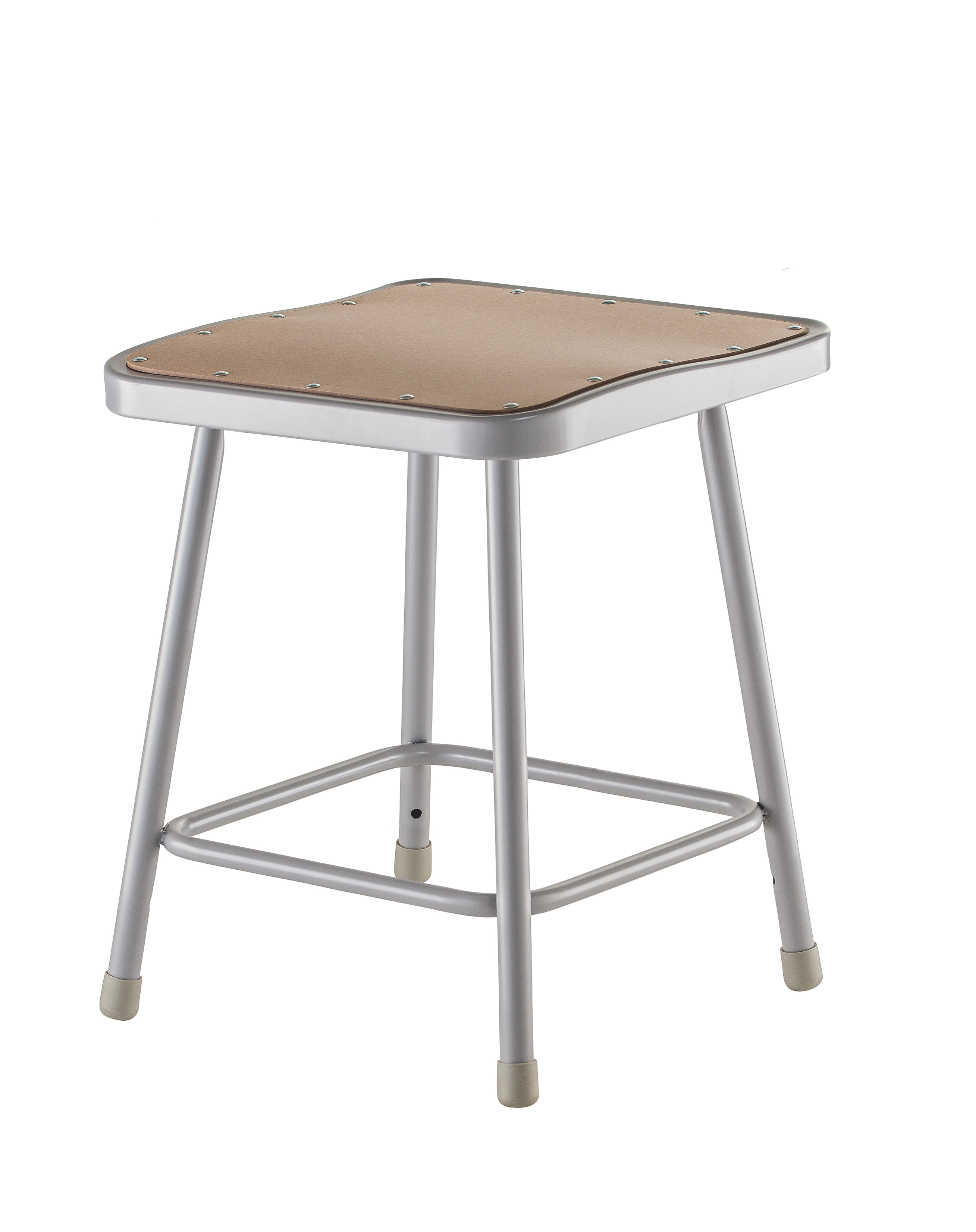 NPS® 18" Heavy Duty Square Seat Steel Stool, Grey - Walmart.com ...
