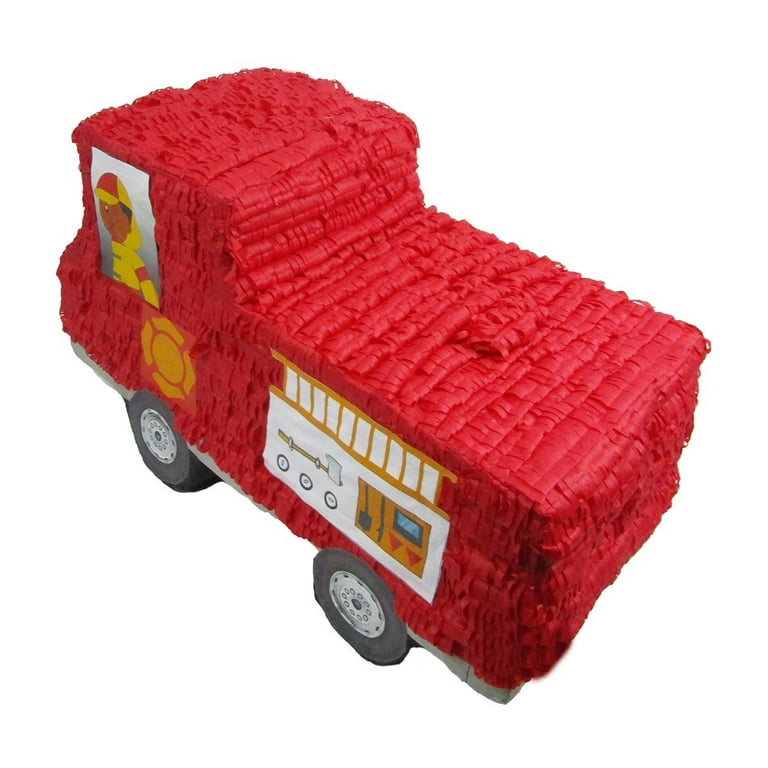 Fire Truck Pull String Pinata