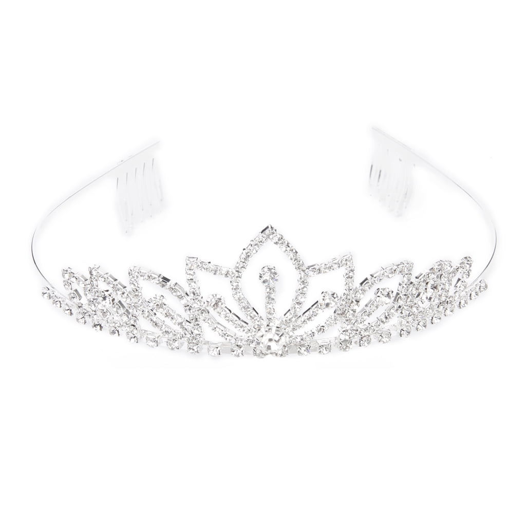 Nueva Boda Prom Prom Rhinestone Crown Tiara W / Comb Hair Jewelry ...