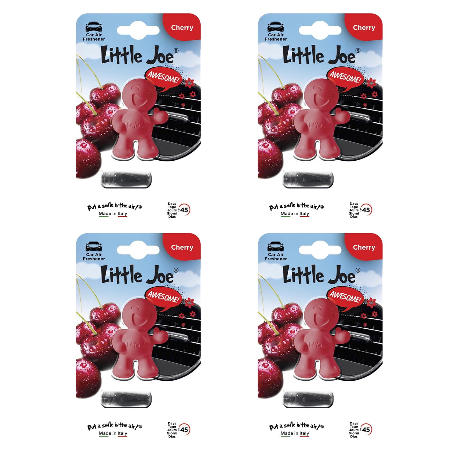 Aromatizante de Aire para Auto Little Joe Aroma Cherry 4 Pzs | Bodega ...