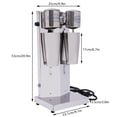 Double-Head Electric Milk Shaker Stainless Steel 180w Drink Mixing ...
