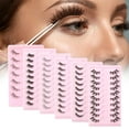 Half Lashes Fake Natural Short Cat Eye False Eyelashe Fluffy Wing ...