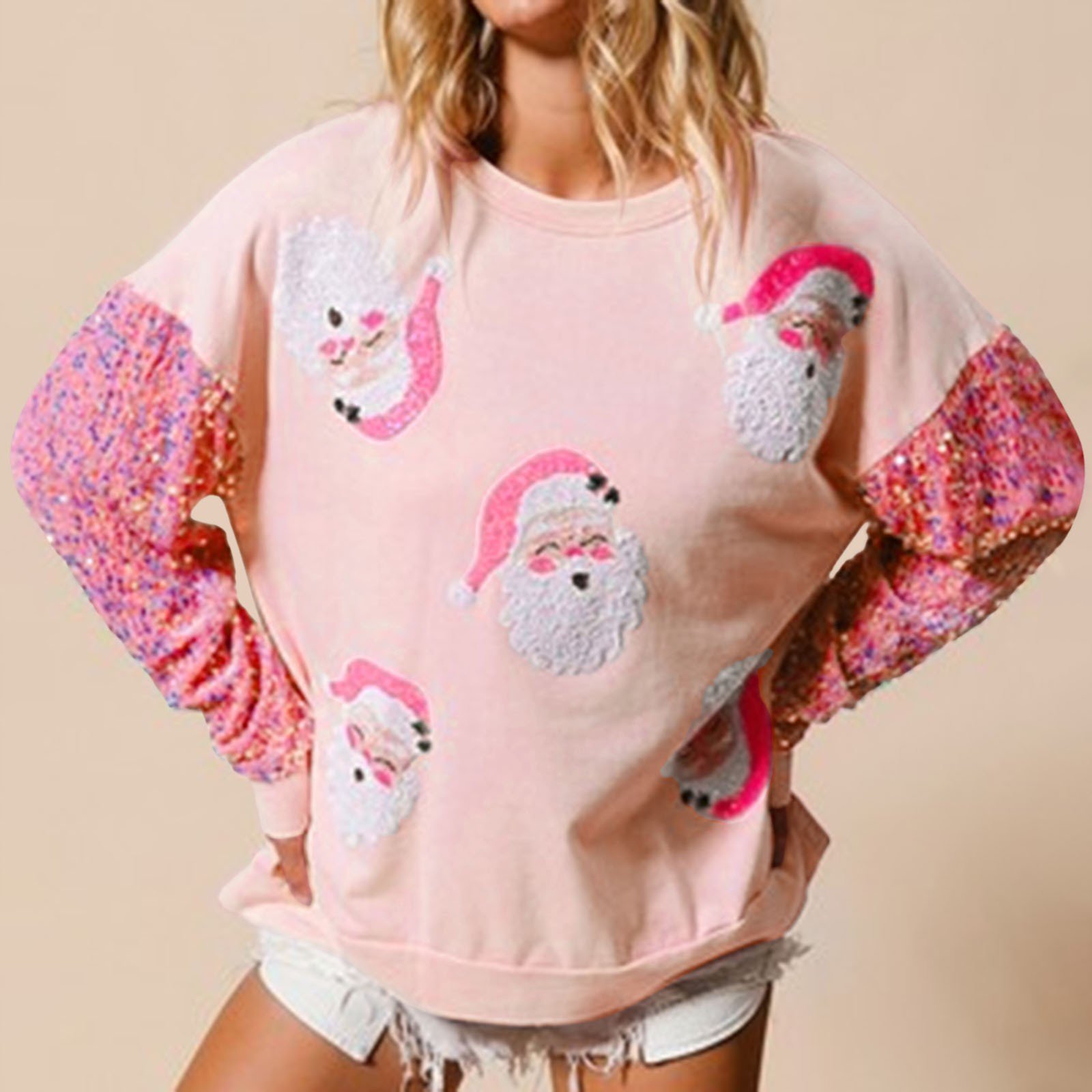 Click here for Dexiang Womens Sequin Sleeves Christmas Sequin Pri... prices