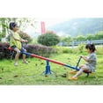 Free Shipping! Outdoor Red and Blue Metal Rotating Seesaw - Walmart.com ...