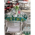 Abstract Window Flowers Round Outdoor Tablecloth with Umbrella Hole ...