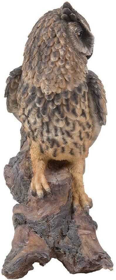 Buy Pacific Giftware Realistic Looking Eagle Owl Perched On Stump ...
