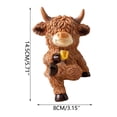 BBilaBu Highland Cow Statue,Cute Cartoon Resin Figurine,for Farmhouse ...