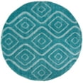 Olympia Shag Blue Large Rectangle Rug-Color:Blue,Shape:Round,Size:6'-7 ...