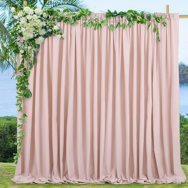SoarDream Pink Polyester Backdrop Curtains 2 Panels 5ft x 10ft Photo ...