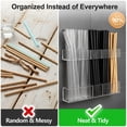 2 Pack 9.25 Inch Large Straw Holders, Adjustable Two-Part Adhesive ...