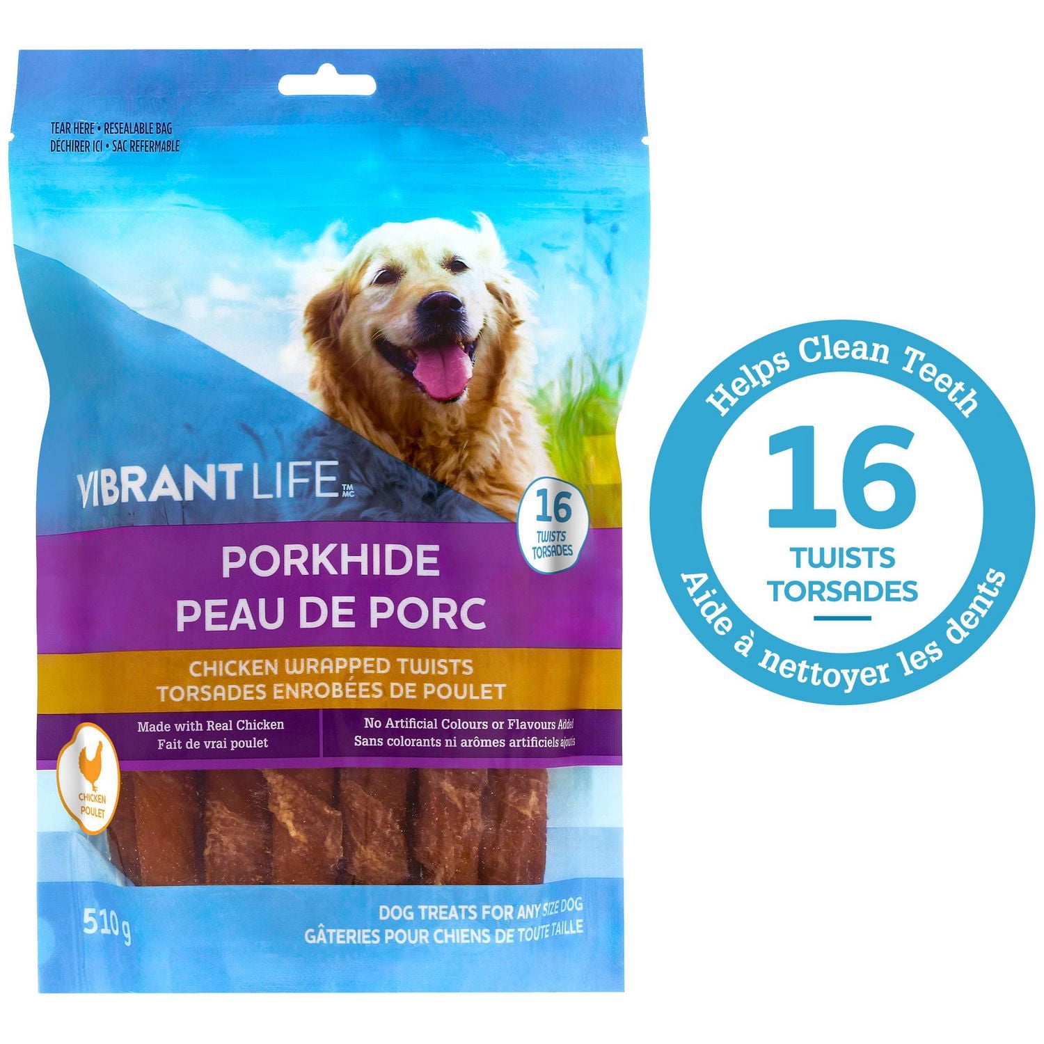 Click here for Vibrant Life Porkhide Chicken Wrapped Twists Dog C... prices