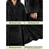 PAVILIA Premium Women's Plush Soft Full Length House Robe, Warm Fleece Sherpa Shaggy Bathrobe (L ...