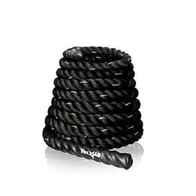 Zeny Black 1.5"/ 2" Width Poly Dacron 30/40/50ft Battle Rope Workout ...