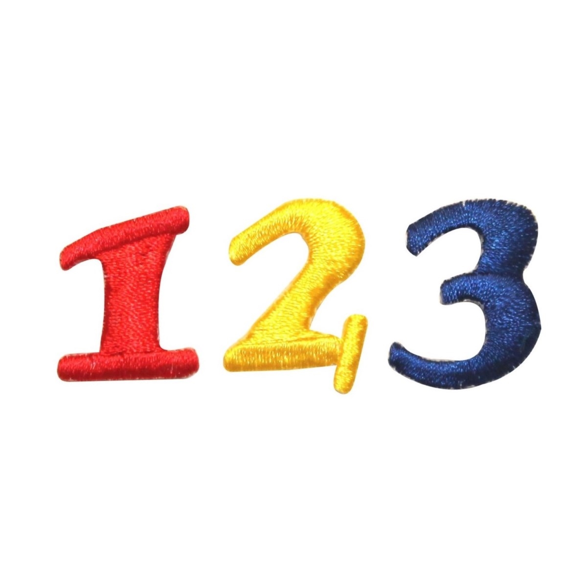 ID 1006ABC Set of 3 School Numbers Patch 1 2 3 Embroidered Iron On ...