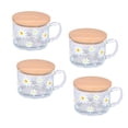 Temp-tations Set of (4) 16-oz Glass Mugs with Lids - Walmart.com