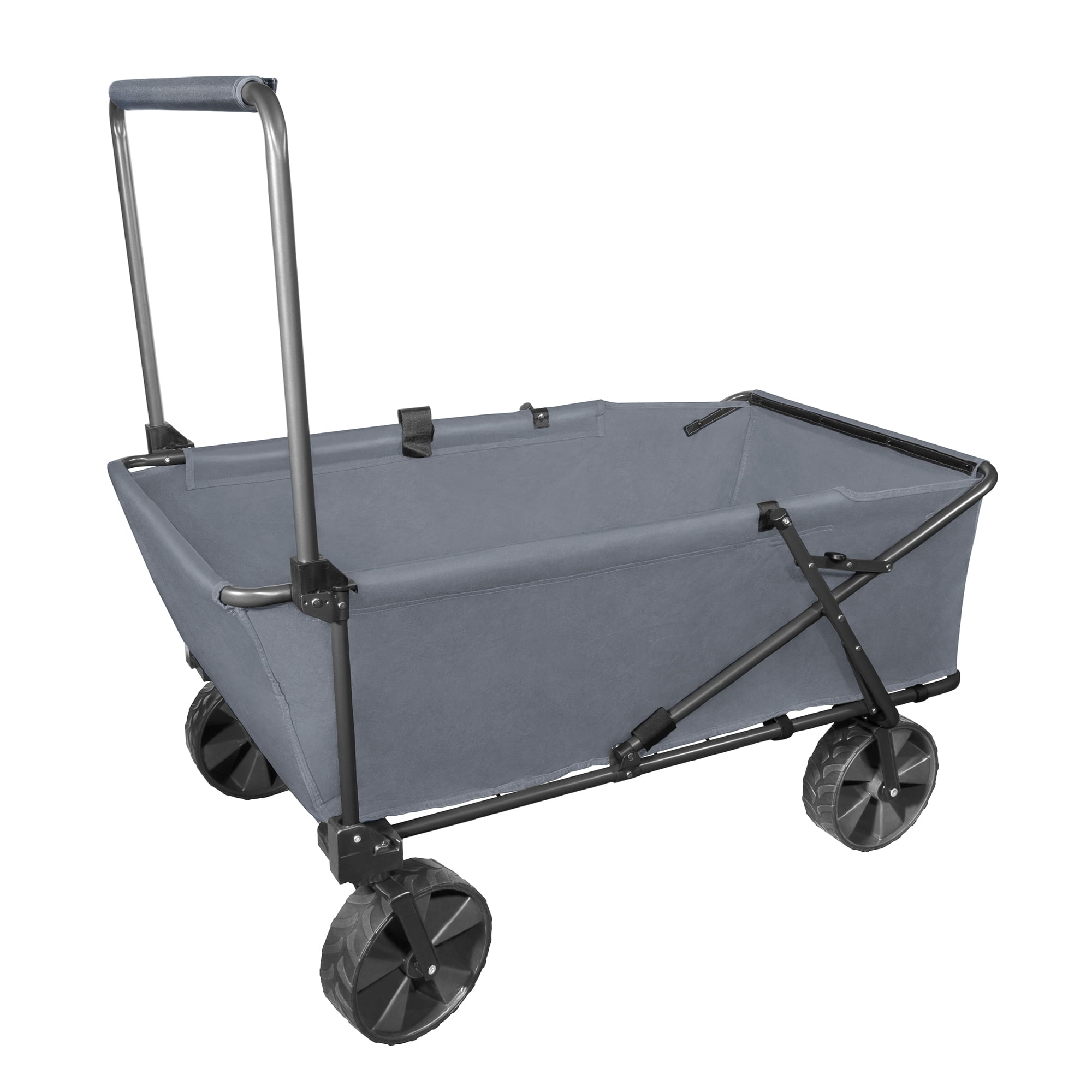 Zenithen Jumbo Folding Portable Wagon with X-Large All Terrain Wheels ...