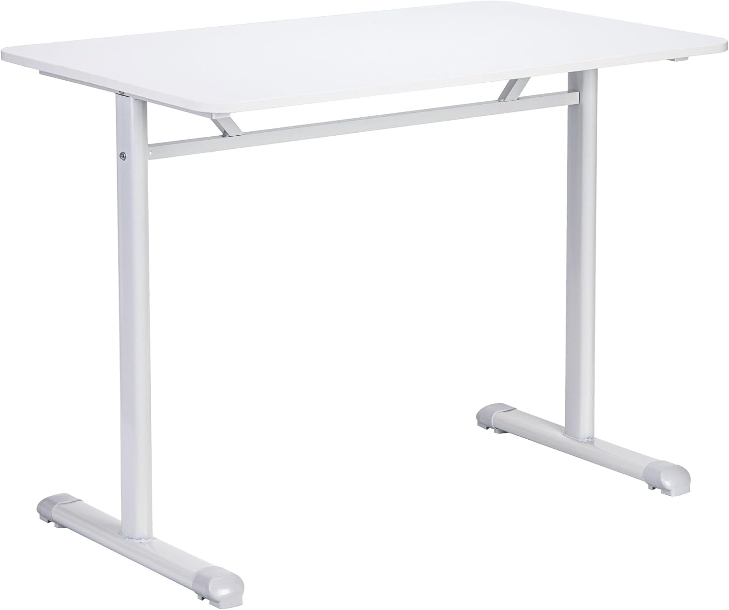 Study Desk White 39 Inch, Simple Writing Computer Table for Small Space ...