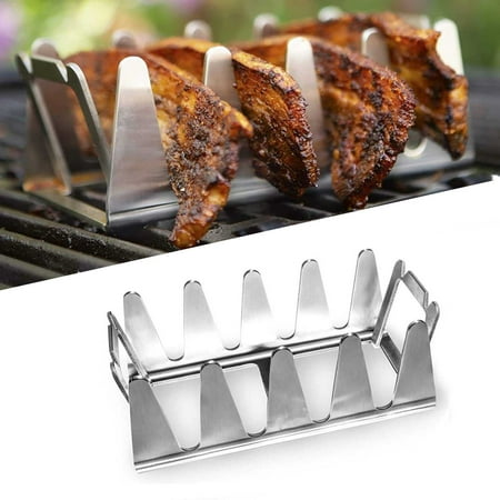 Rib Rack Stainless Steel Roasting Stand, Multi Grill Rack BBQ, Chicken ...