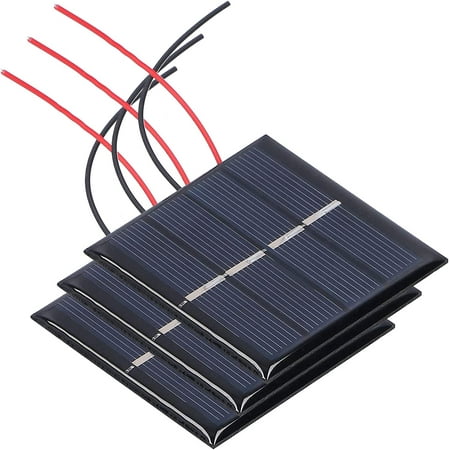 3Pcs Mini Solar Cell Panel Cells Micro Wired Polysilicon Solar Panel ...