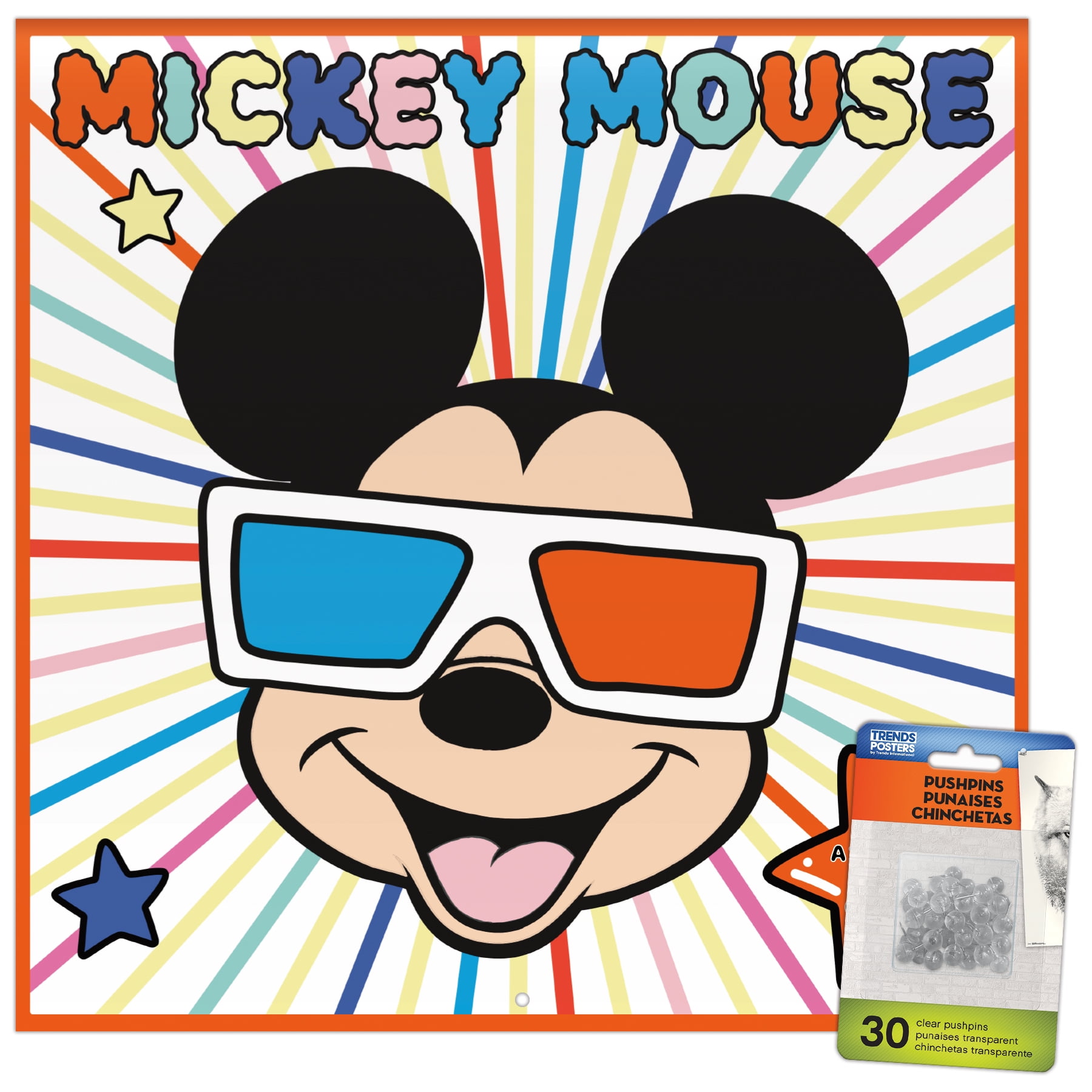 Trends International 2024 Disney Mickey Mouse Wall Calendar & Push Pins ...