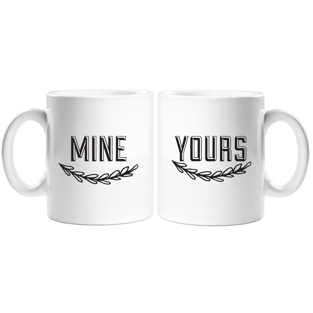 Mine and Yours White Coffee Mug Set - Walmart.com