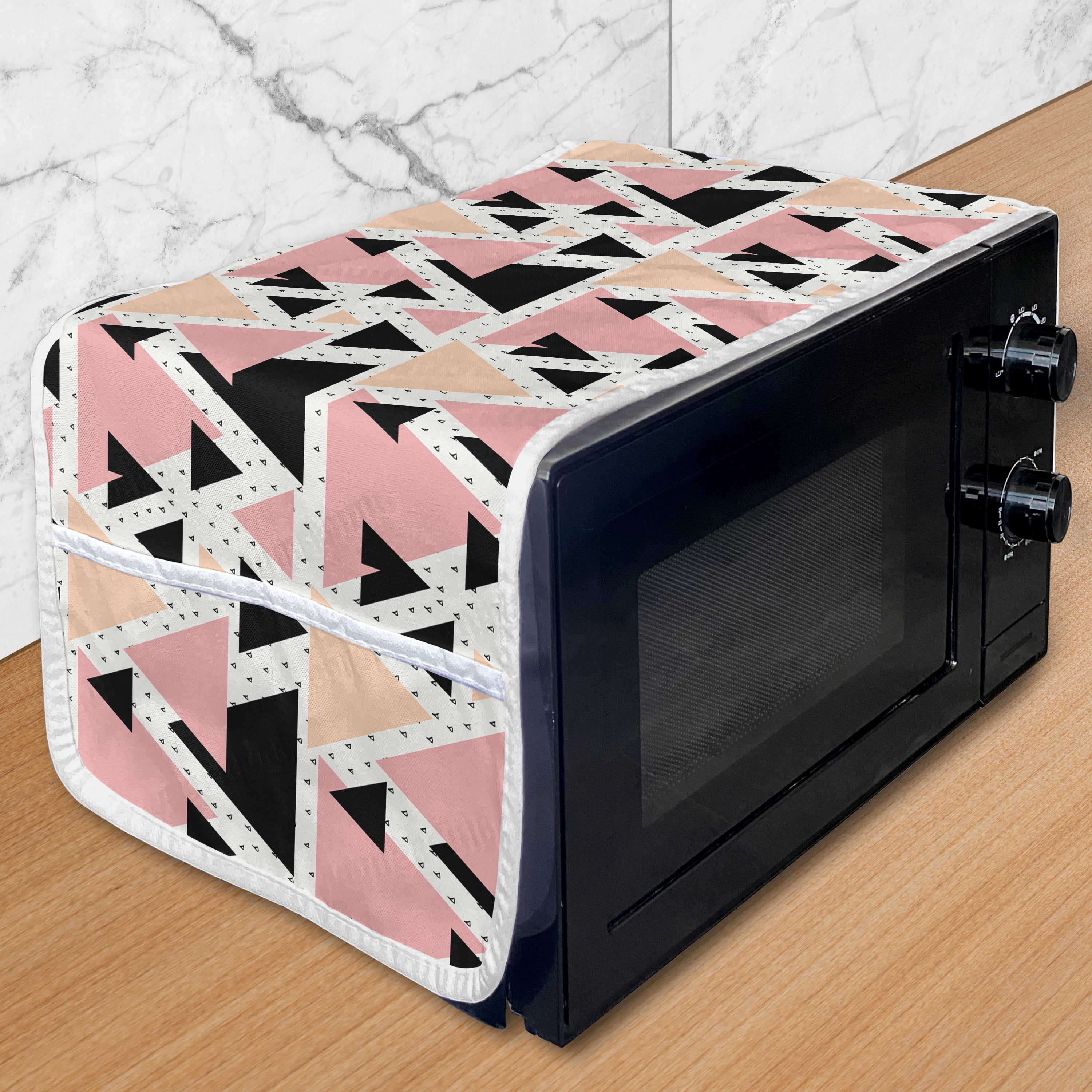 Geometric Microwave Oven Cover, Modern Composition with Different ...
