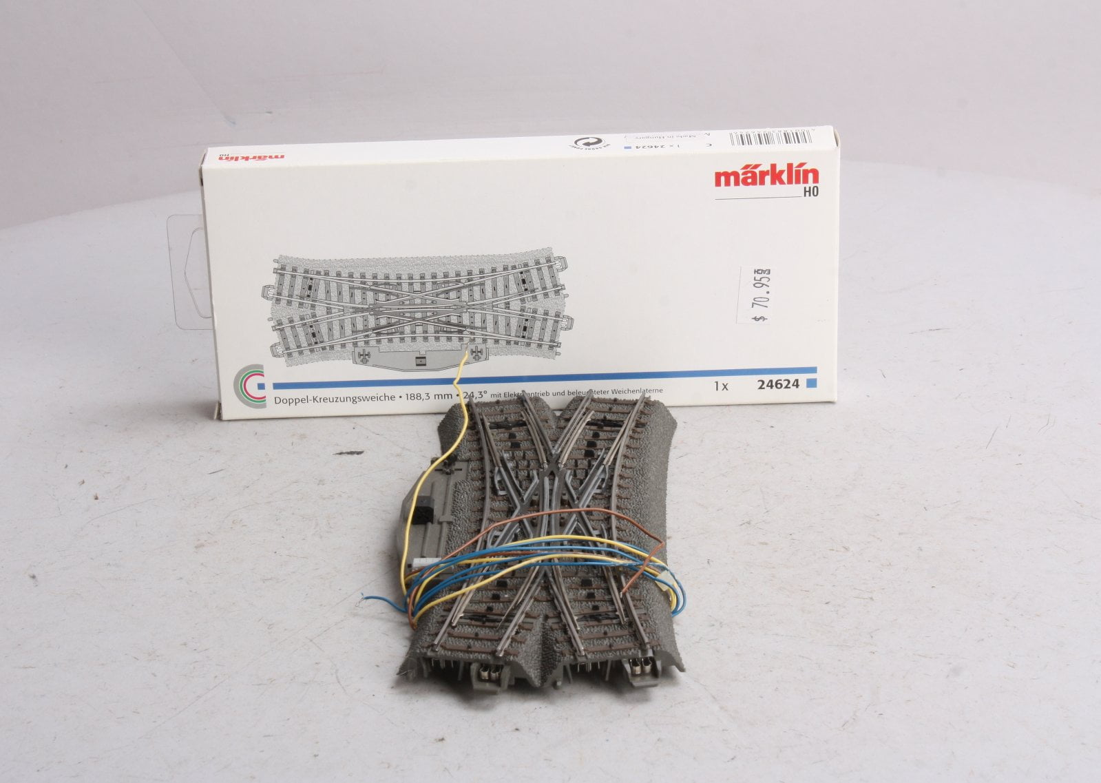 Marklin 24624 HO 7-13/32" Radius 24.3° C-Track Double Slip Switch ...