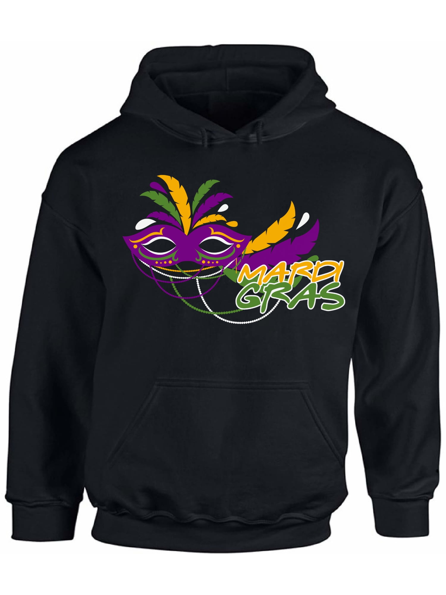 Mardi Gras Hoodie Festive Sweater Carnival Mask Carnaval 2021 Unisex ...