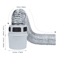 TUOOWO Indoor Dryer Vent Kit Lint Trap with 4x5 Feet Silver Proflex ...