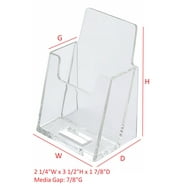 Kantek Clear Acrylic Business Card Holder, Fits 80 Business Cards, 4 ...