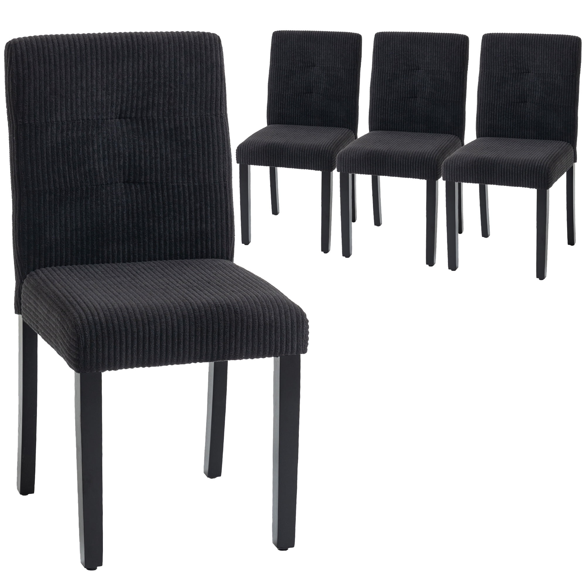 Click here for Homcom Corduroy Upholstered Dining Chairs  Kitchen... prices