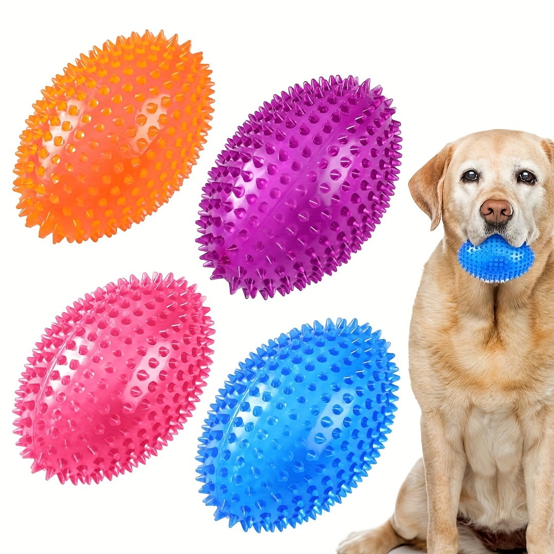 Click here for Leeyneer Set Of 4 Squeaky Football Dog Toys - Dura... prices