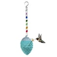 Rwvbm Handmade Glass Hummingbird Feeder and Hanging Bird Bath ...